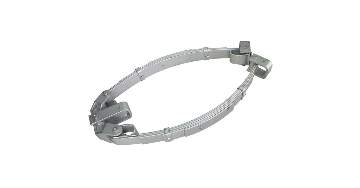 6 Leaf Galvanised Rocker Roller Springs 2500kg - 60mm